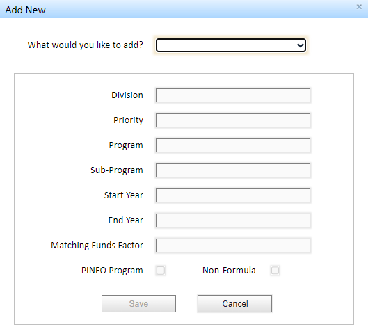 Add New Program Target – MassDOT - PMG Software Professionals