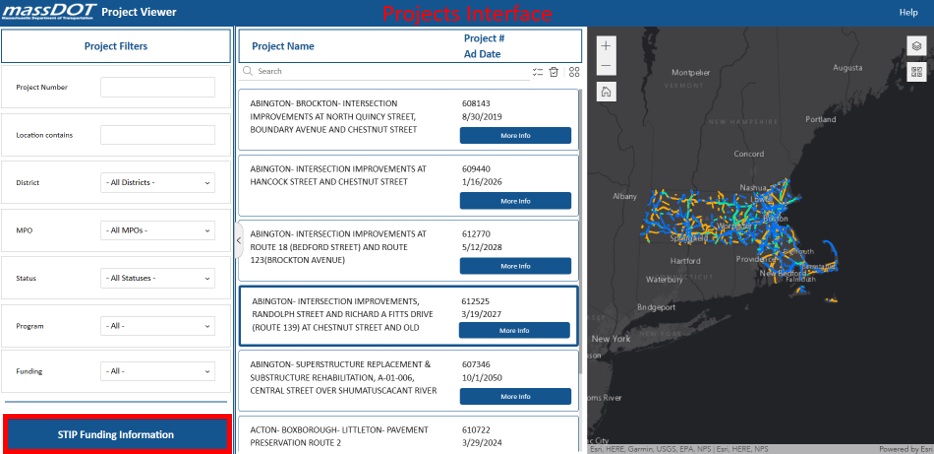 Projects Button Overview – MassDOT - PMG Software Professionals