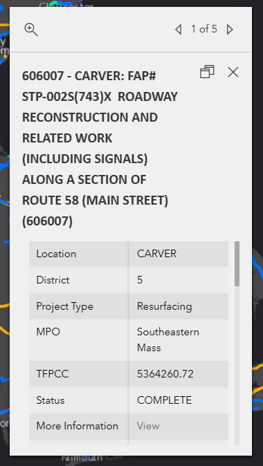 Projects Interface – MassDOT - PMG Software Professionals